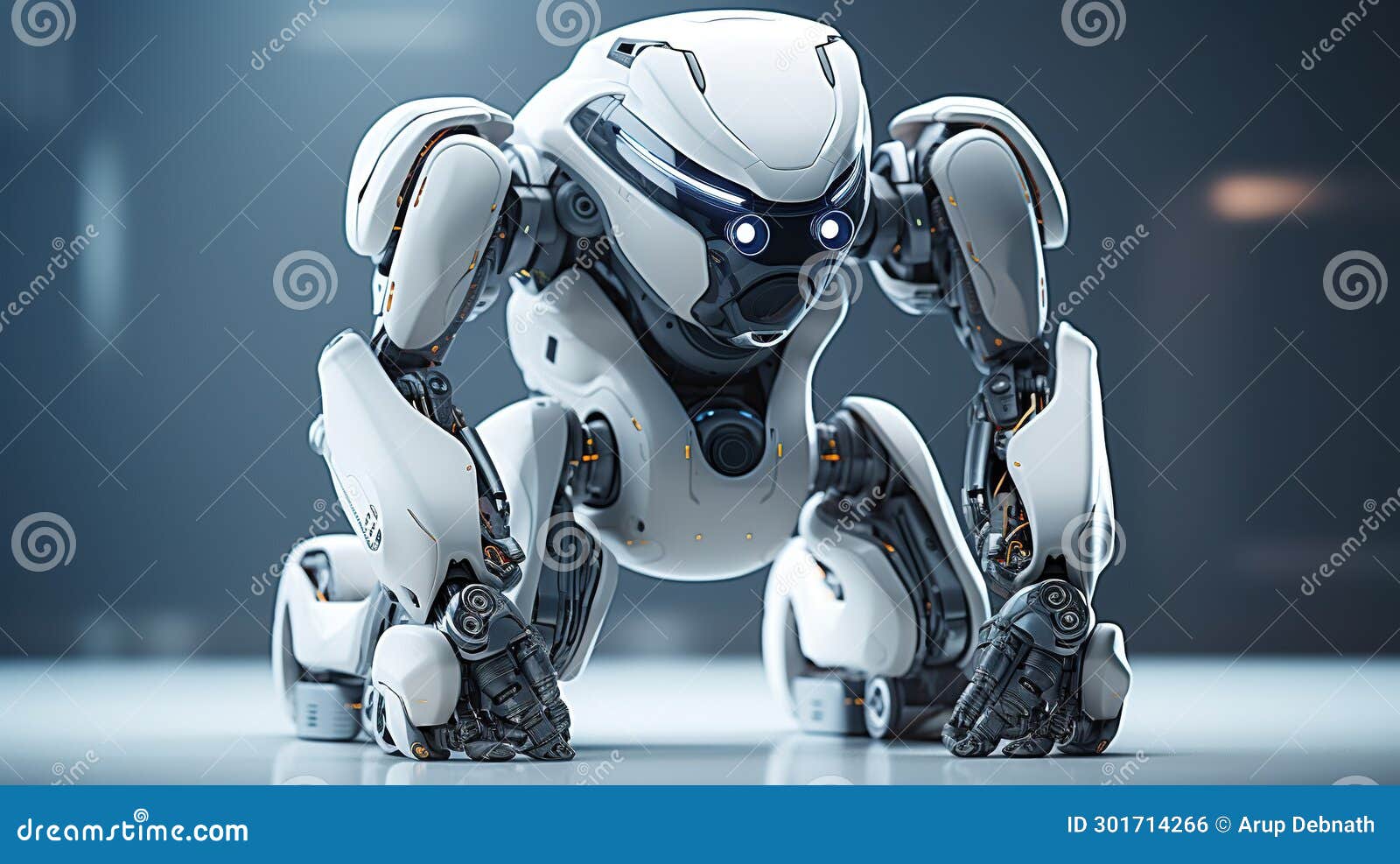 A Robotic Companion Designed with Intricate Details, Showcasing Its ...