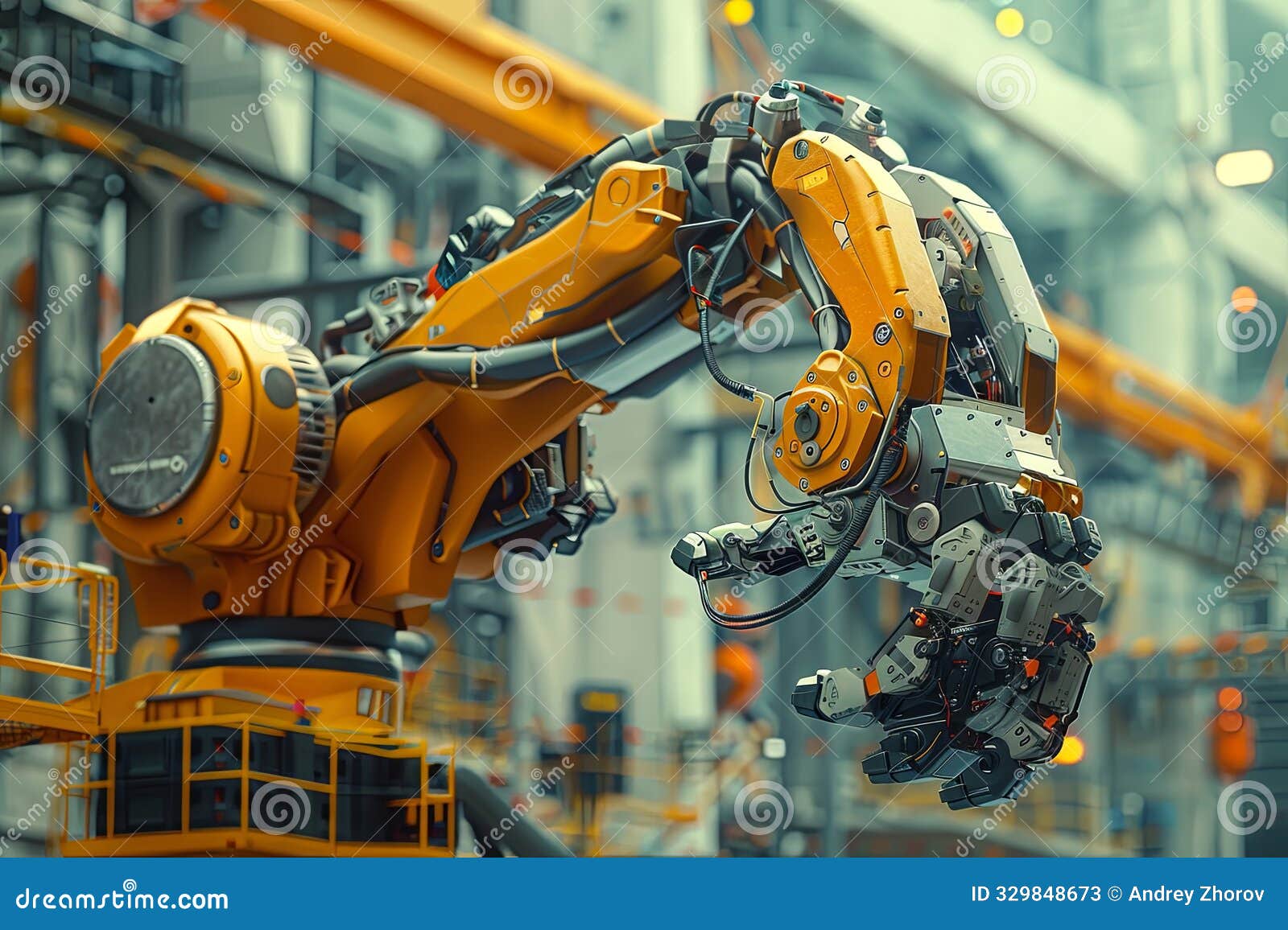 A Robotic Construction Worker is Actively Engaged in Building Tasks ...