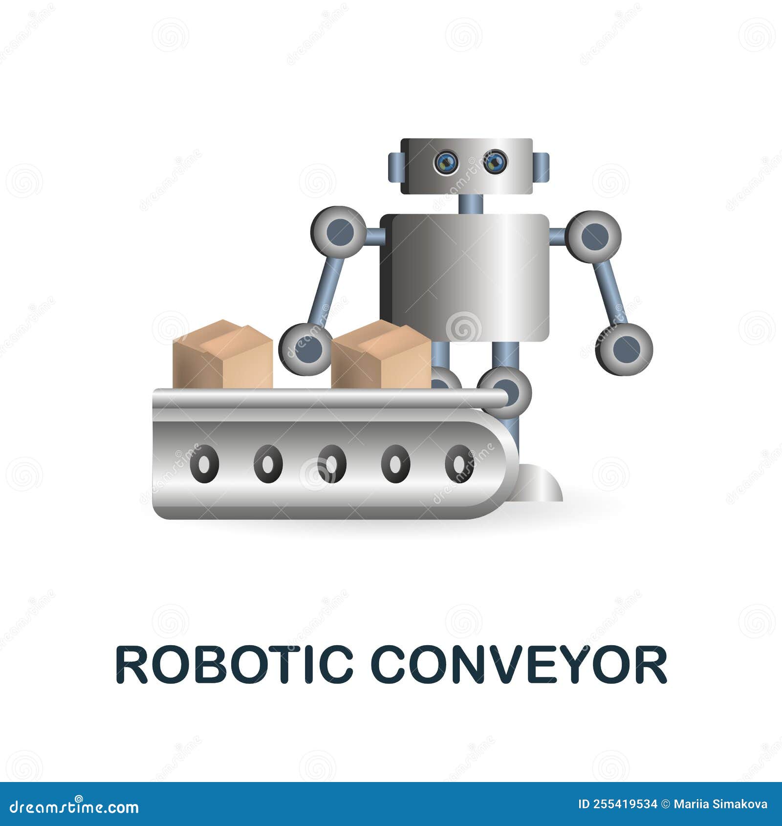Robotic Conveyor Icon. Monochrome Simple Artificial Intelligence Icon ... Robotic Conveyor Icon. Monochrome Simple Artificial Intelligence Icon ...