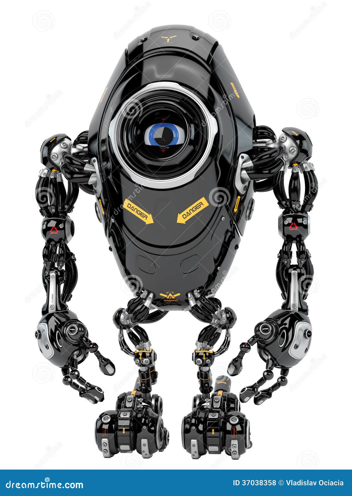 Robotic creature stock illustration. Illustration of artificial - 37038358