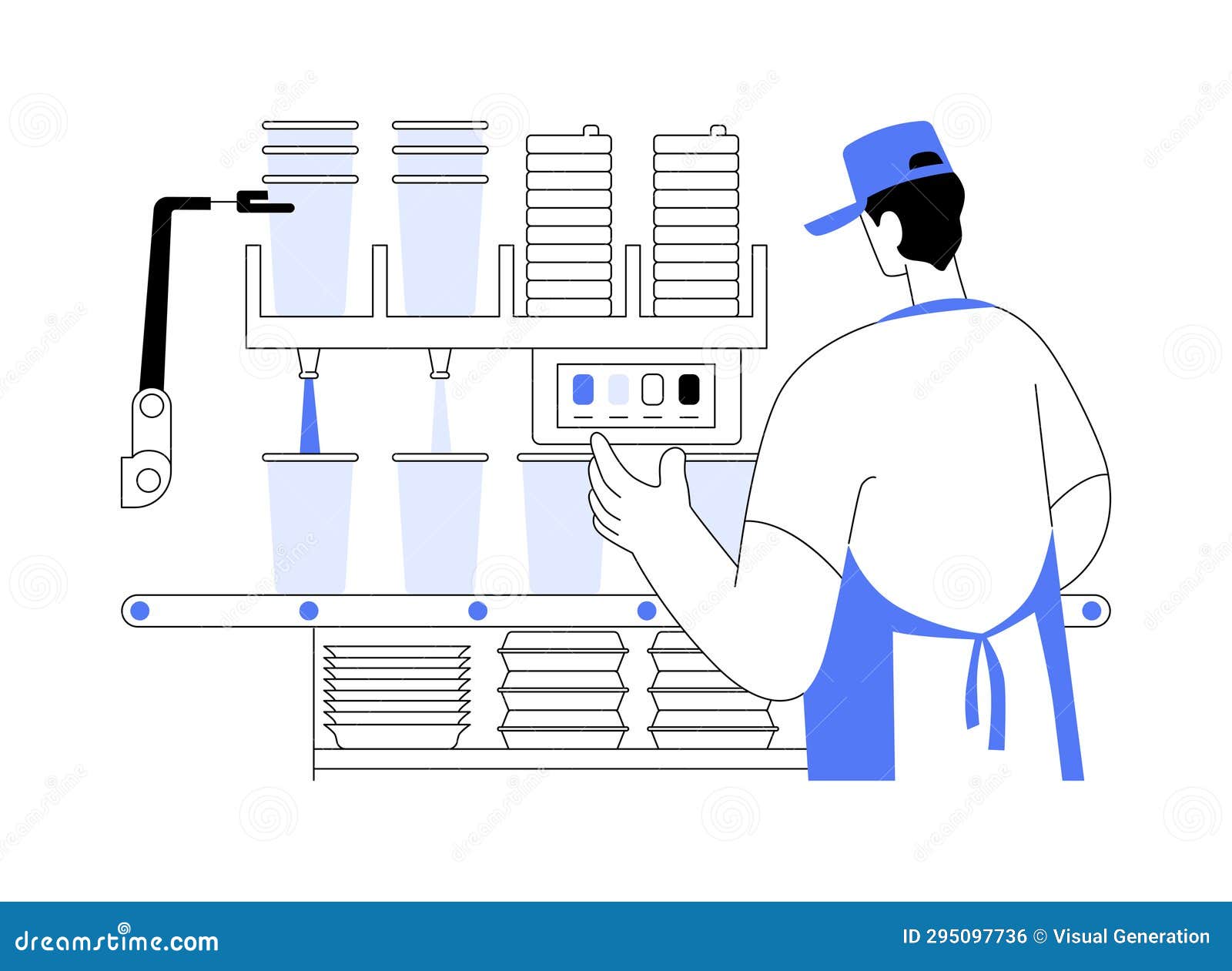 Robotic Dispensing Isolated Cartoon Vector Illustrations ...