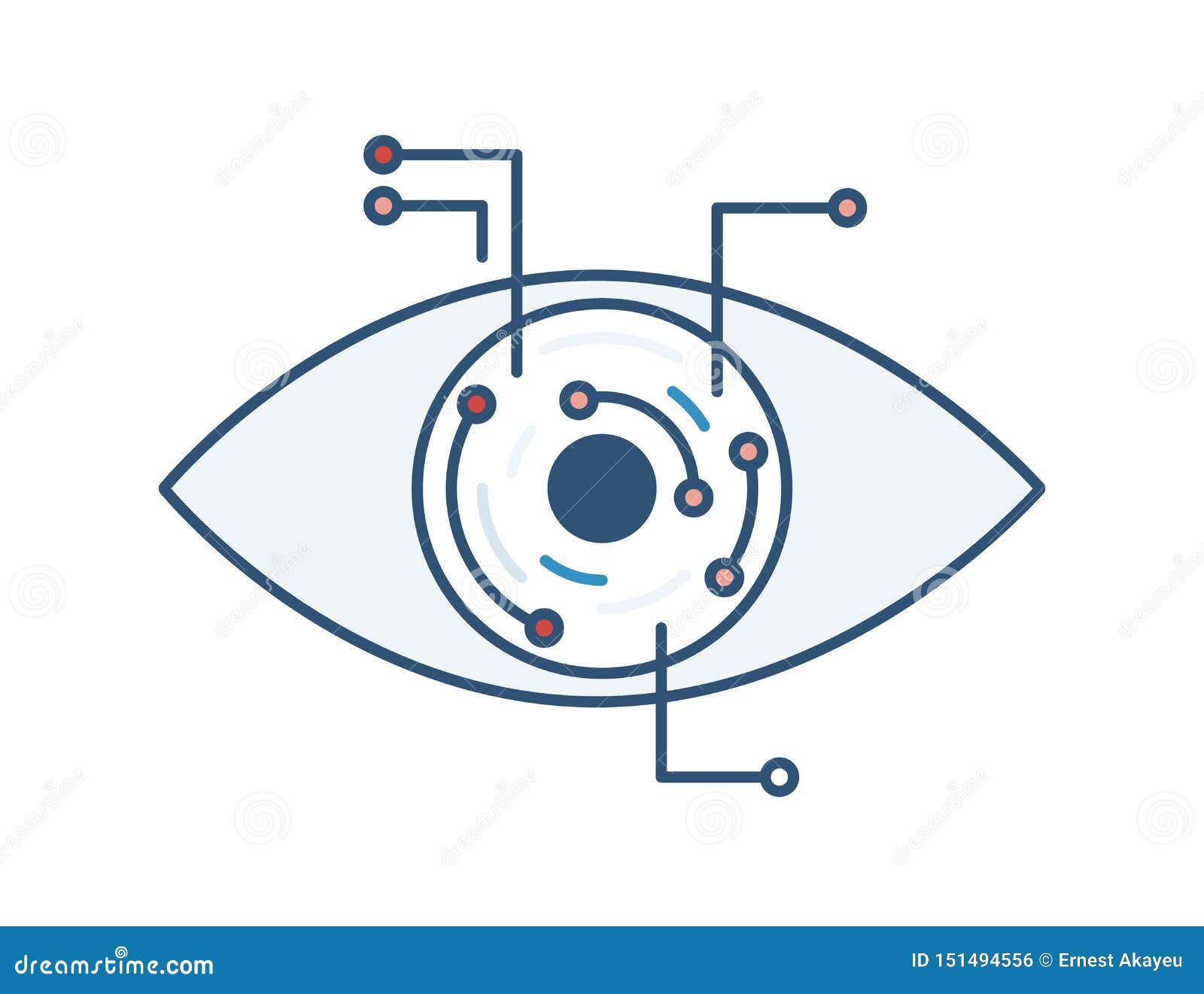 Robotic or Electronic Eye. Artificial Intelligence, Hi Tech, Smart ...