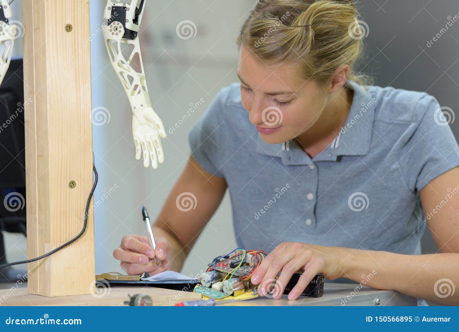 Robotic engineer at work stock image. Image of robotics - 150566895