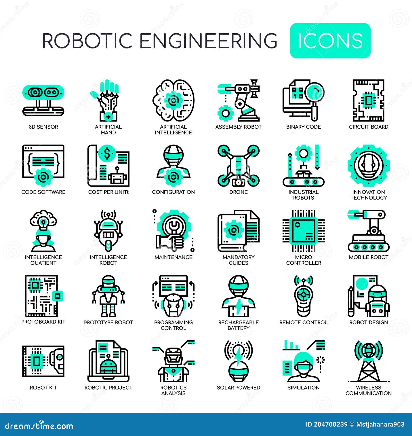 Robotics Protoboard Outline Icon. Signs And Symbols Can Be Used For Web ...