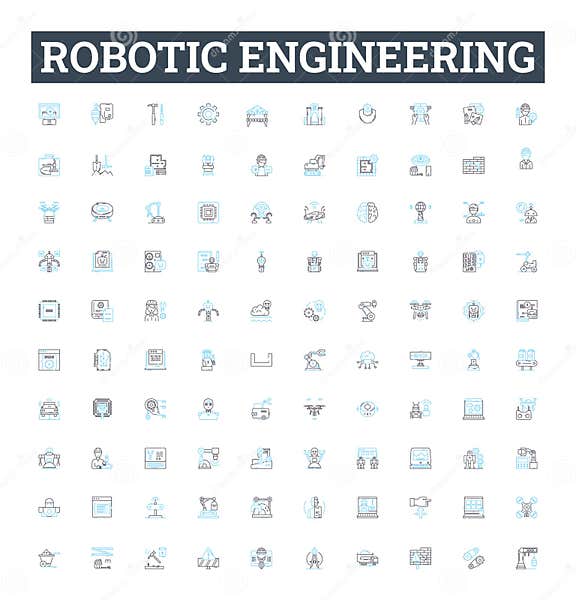 Robotic Engineering Vector Line Icons Set. Robotics, Engineering ...