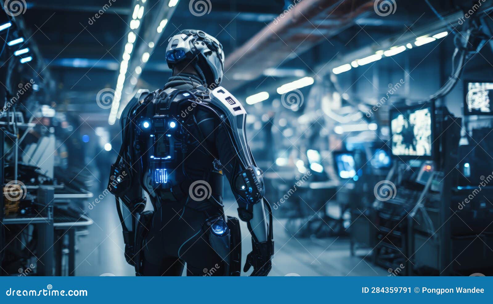 AI Assisting Human In Real-time Digital Interaction Royalty-Free Stock ...