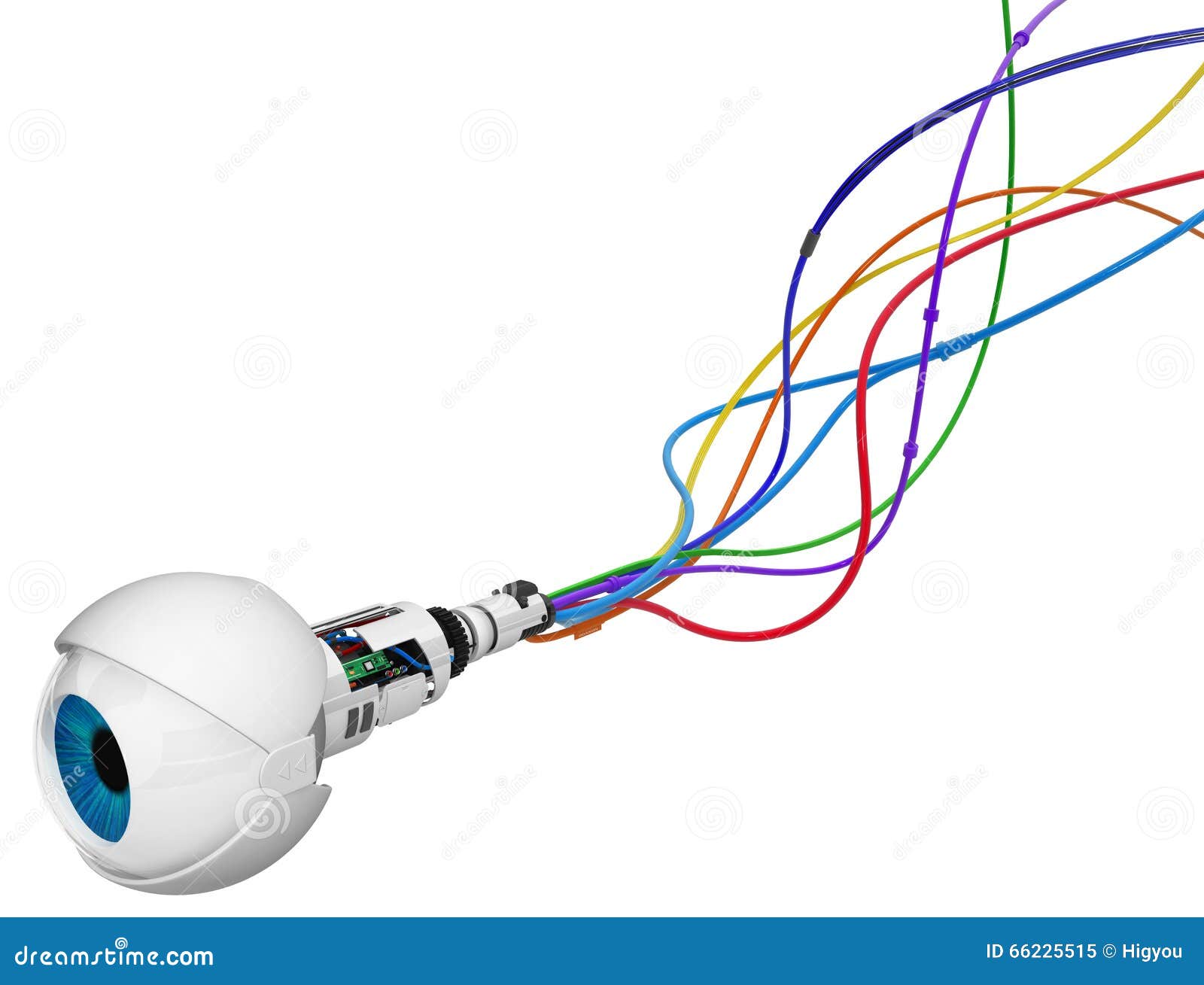 Robotic Eye, Color Wired stock illustration. Illustration of ...