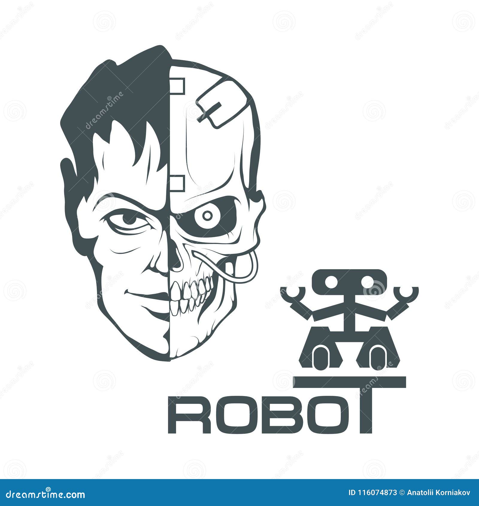Robot Logo For Design. Bot Icon. Robotics. Support Service Bot. Vector ...