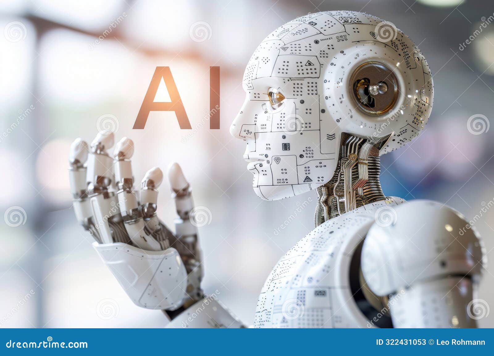 Robotic Figure with AI Brain, Illustrating the Synergy between Robotics ...