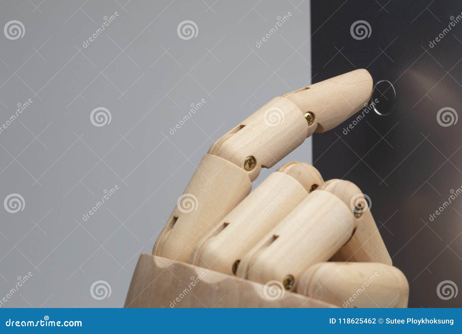 Robotic Finger Using Fingerprint Concept Stock Photo - Image of ...