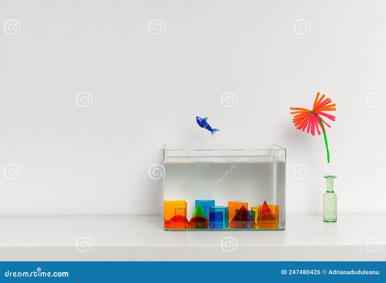 Robotic fish in aquarium stock photo. Image of shelving - 247480426