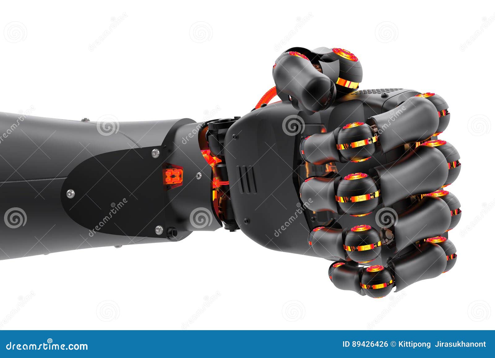 Robot Fist 3d Rendering, Isolated Illustration | CartoonDealer.com ...