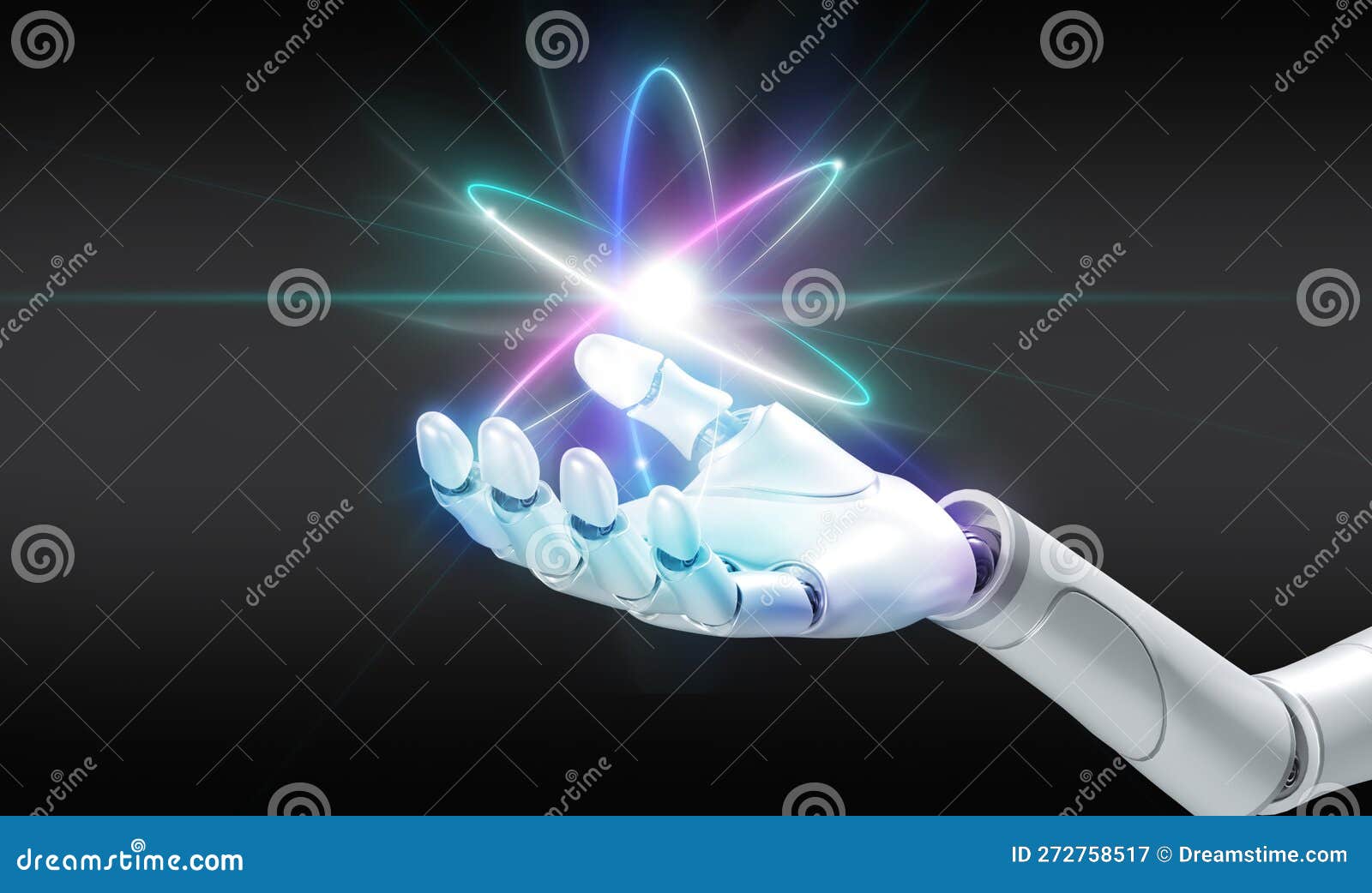 Robotic Hand, AI, Activates Nuclear or Atomic Energy. the Uses of ...