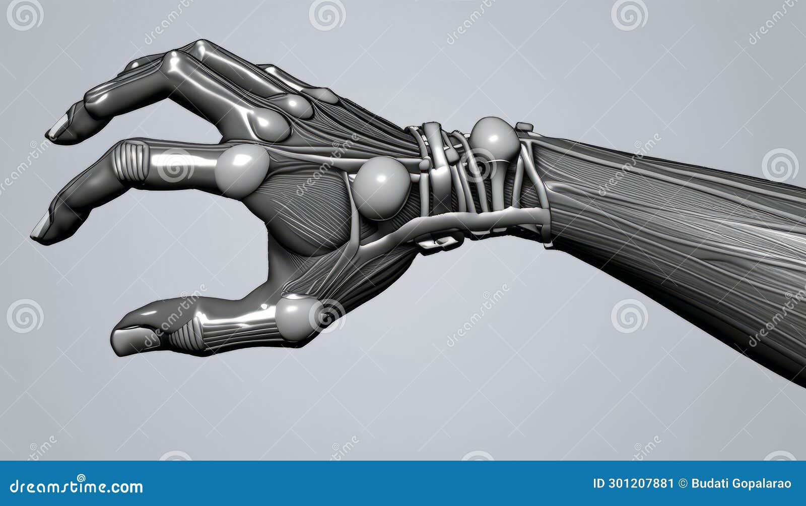 A Robotic Hand with a Ball and Socket Joint Stock Illustration ...
