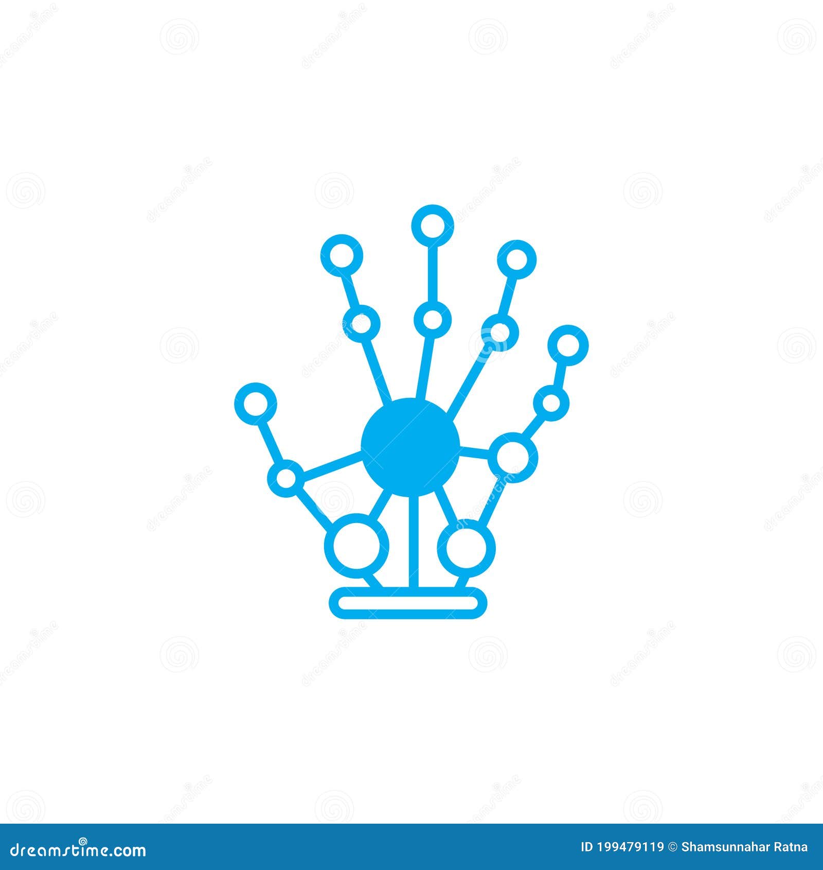 Robotic Hand Creative Symbol Concept. Stock Vector - Illustration of ...