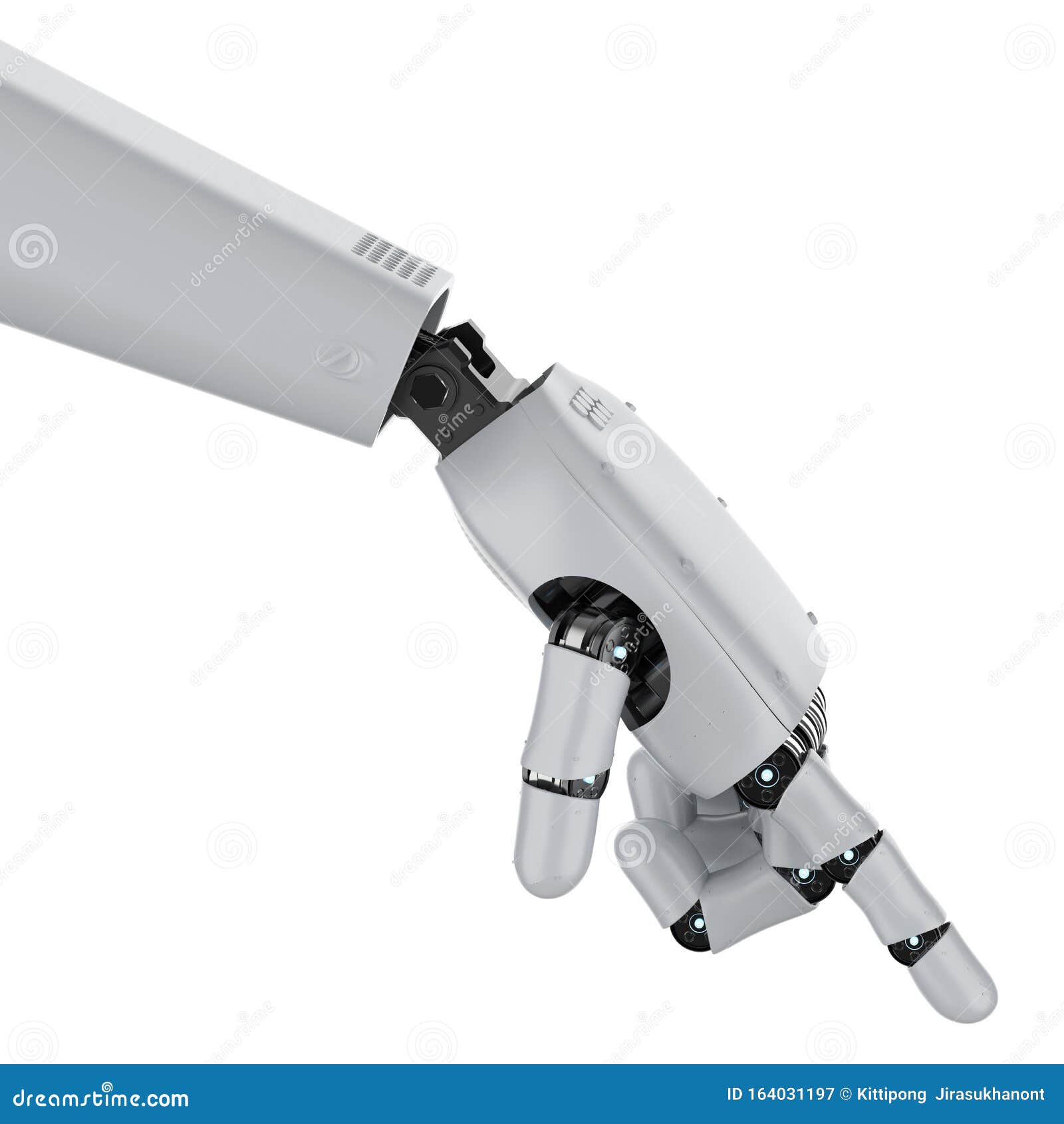Robotic Hand Finger Point Isolated Stock Illustration - Illustration of ...