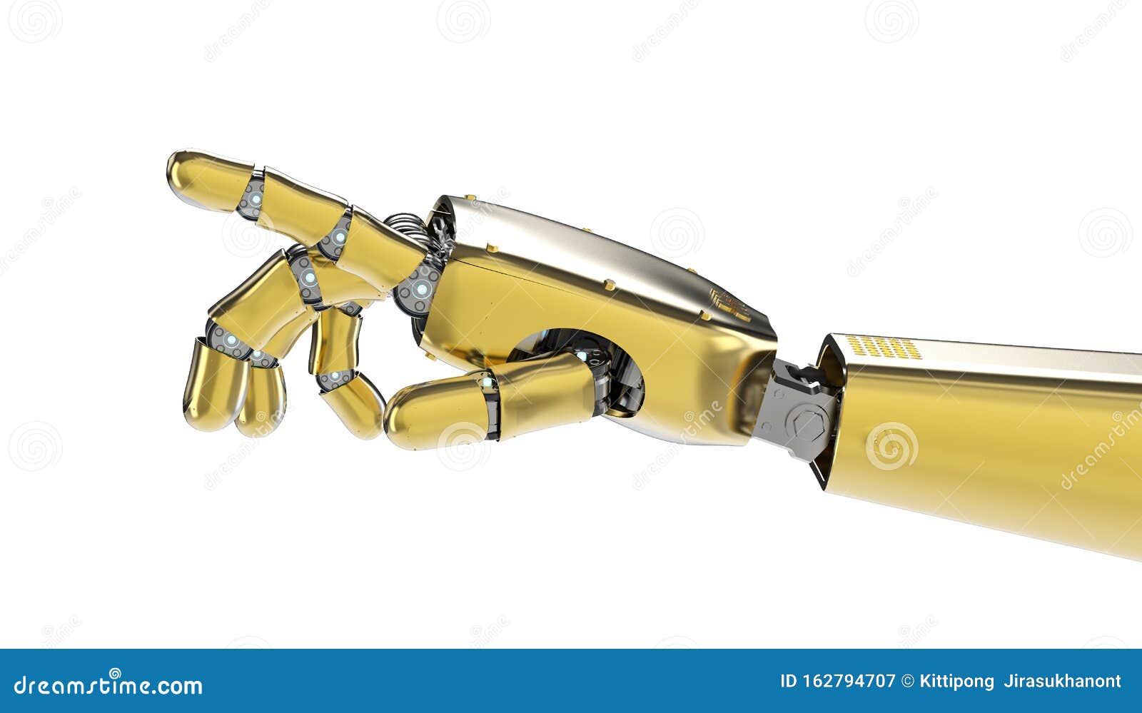 Robotic Hand Finger Point Isolated Stock Illustration - Illustration of ...
