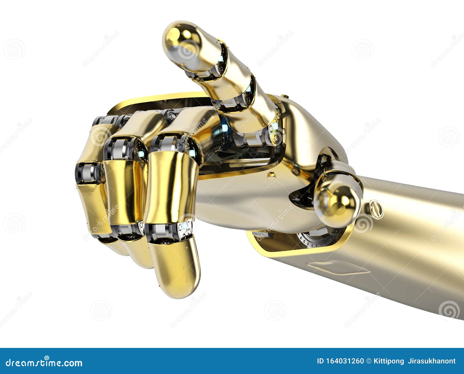 Robotic Hand Finger Point Isolated Stock Illustration - Illustration of ...
