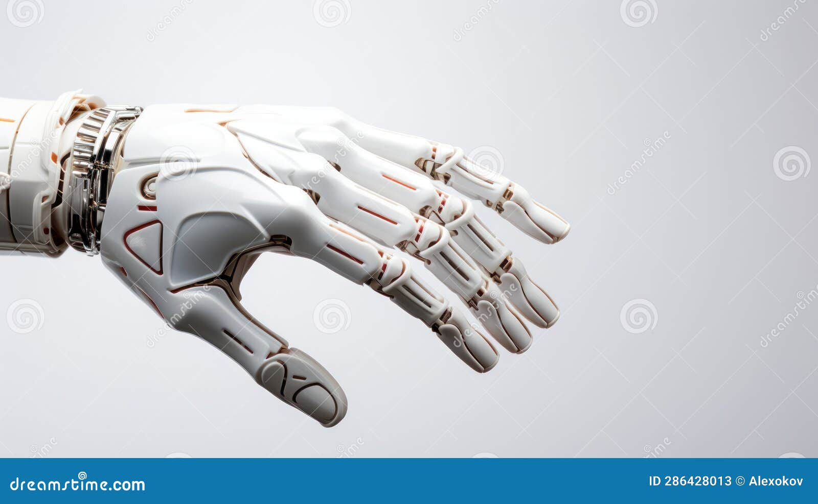 Robotic Hand with Five Fingers AI Generated Stock Illustration ...
