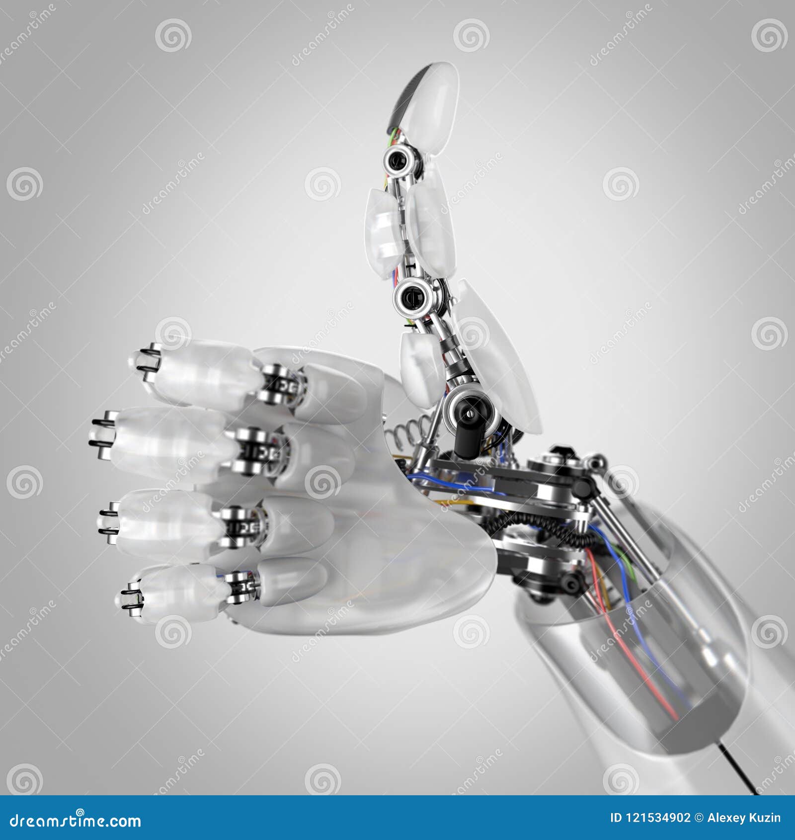 Robotic Arm Thumbs Up Like Milestones Illustration Royalty-Free Stock ...