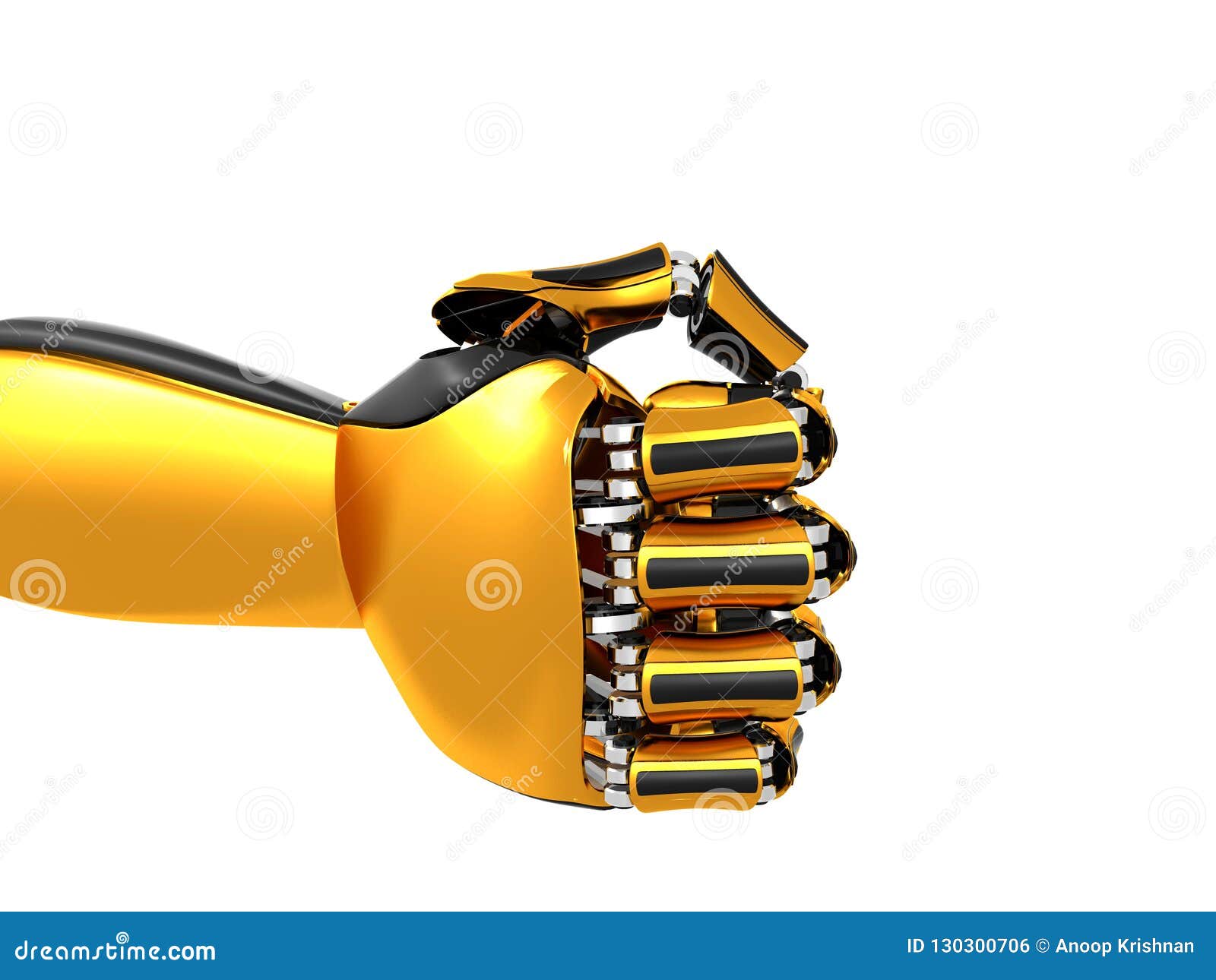Robotic Hand Gold And Black Colour Stock Photography | CartoonDealer ...