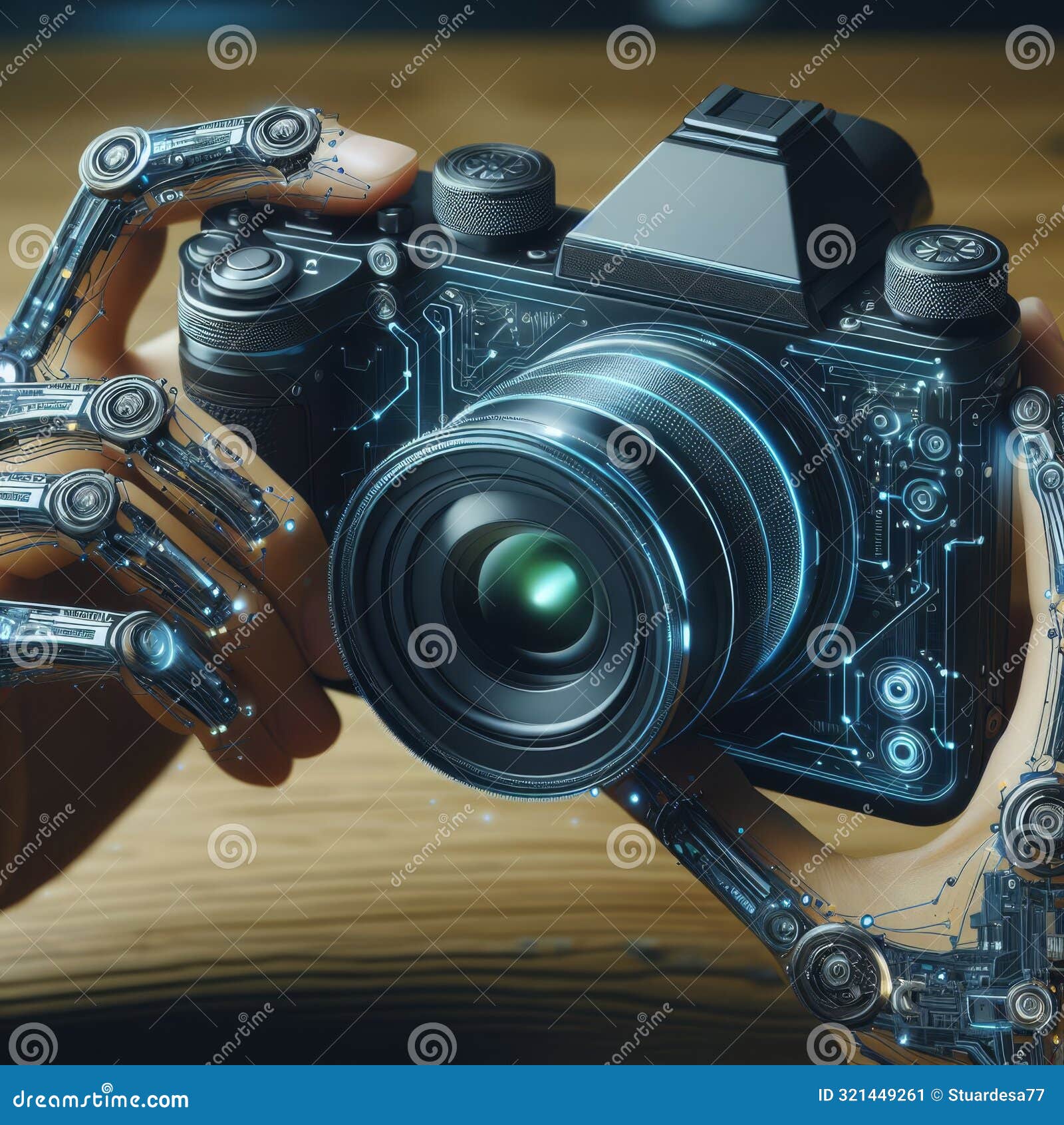 Robotic Hand Holding A Futuristic Camera Royalty-Free Stock Photography ...
