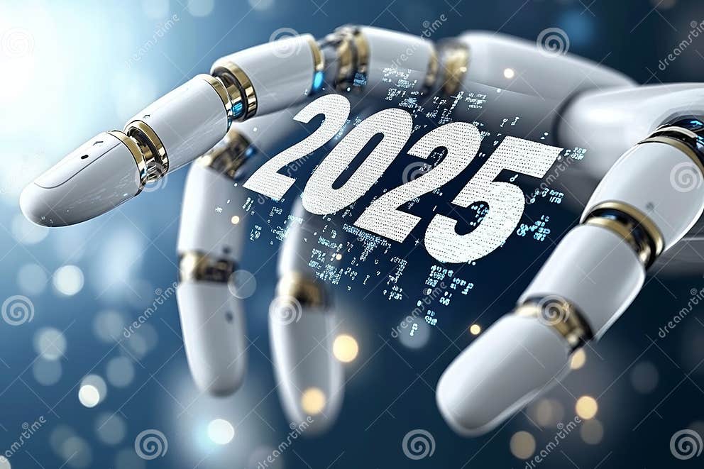 Robotic Hand Holding 2025, Symbolizing the Advancement of Future ...