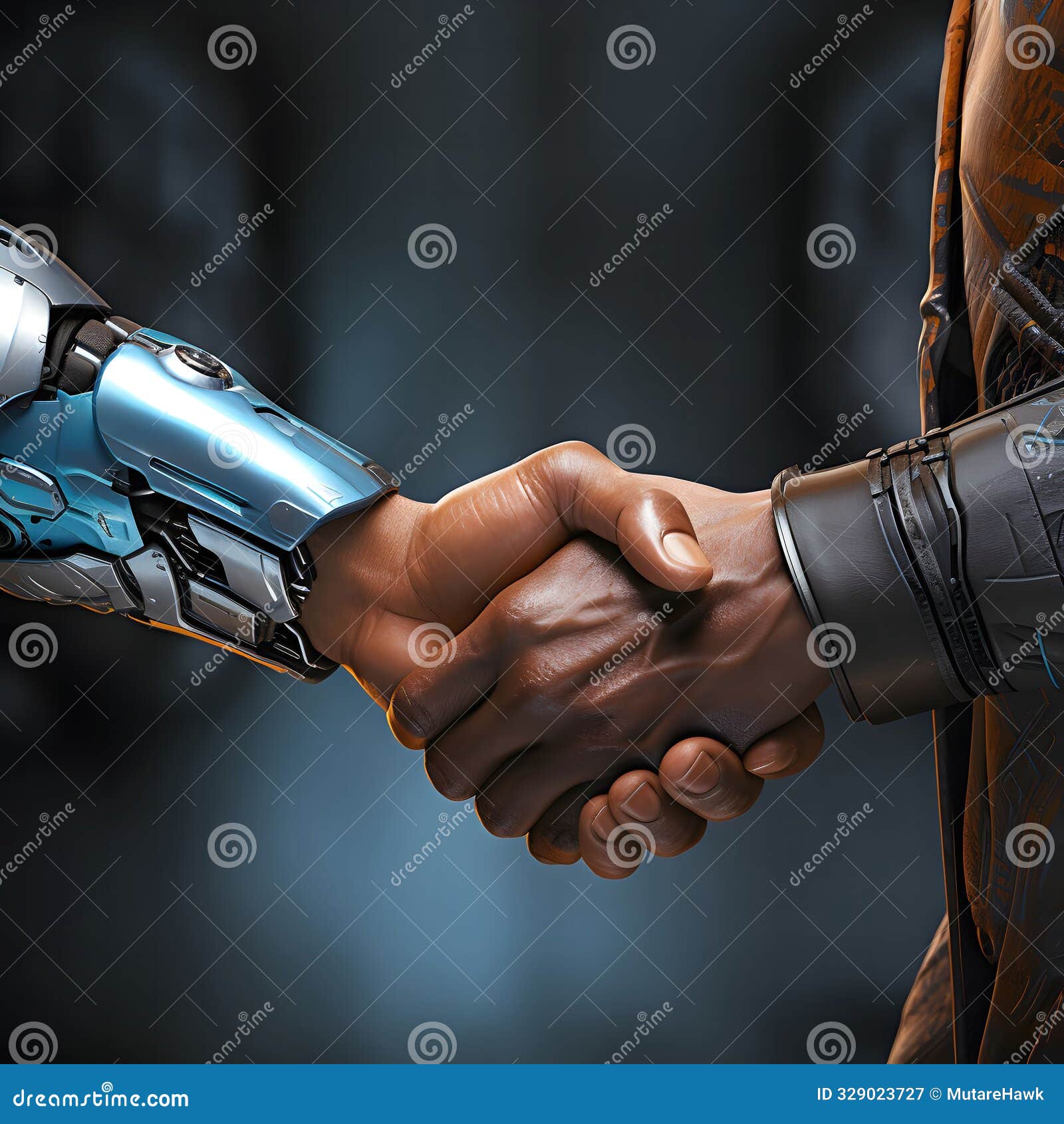 Human and Robot Handshake: a Fusion of Technology and Humanity Stock ...