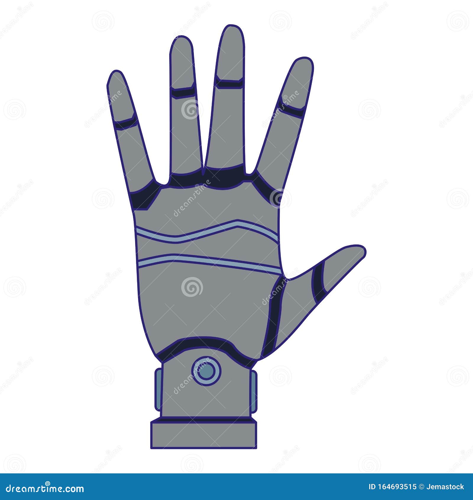Robotic Hand Icon, Flat Design Stock Vector - Illustration of electric ...