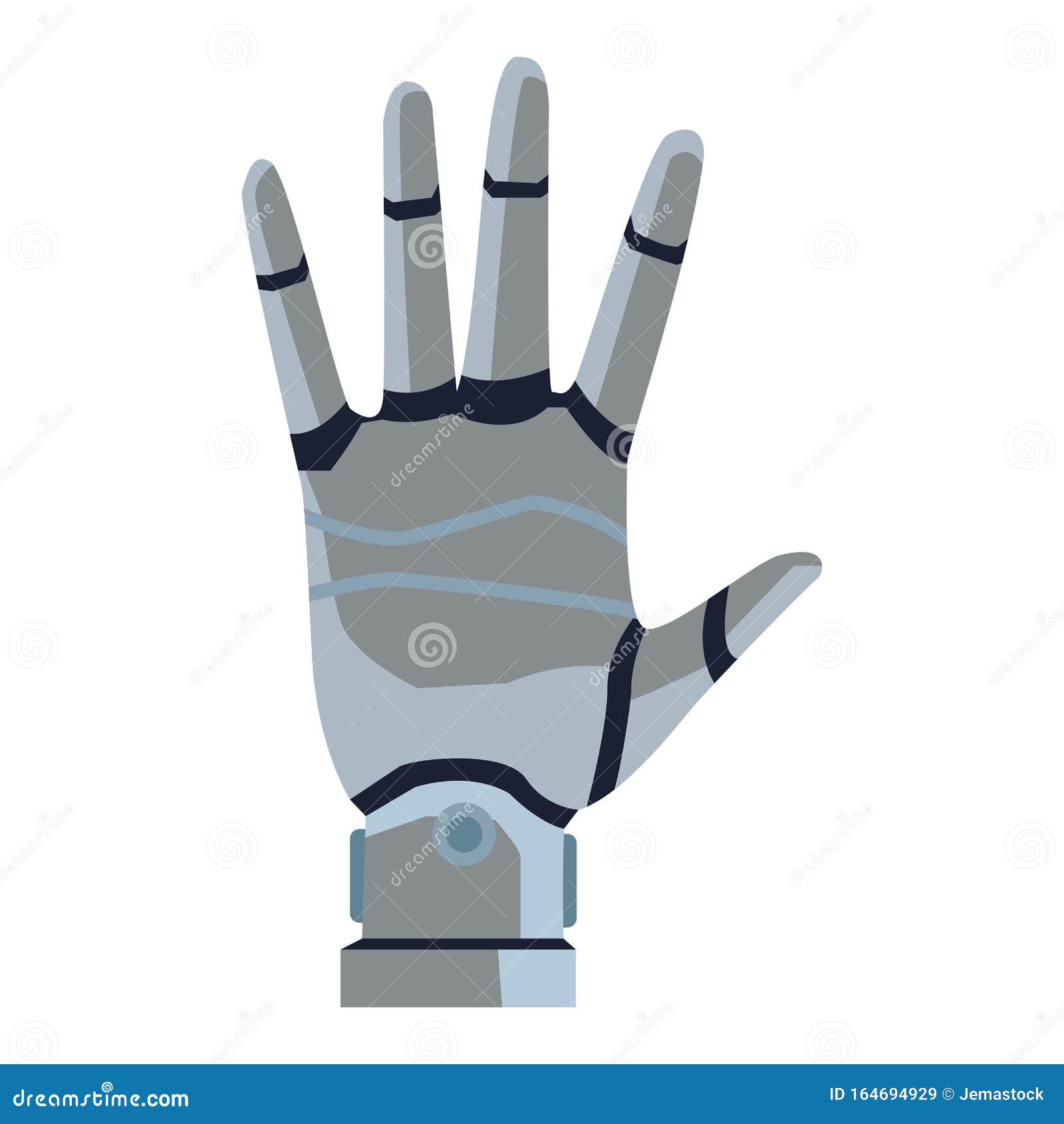Robotic Hand Icon, Flat Design Stock Vector - Illustration of robot ...