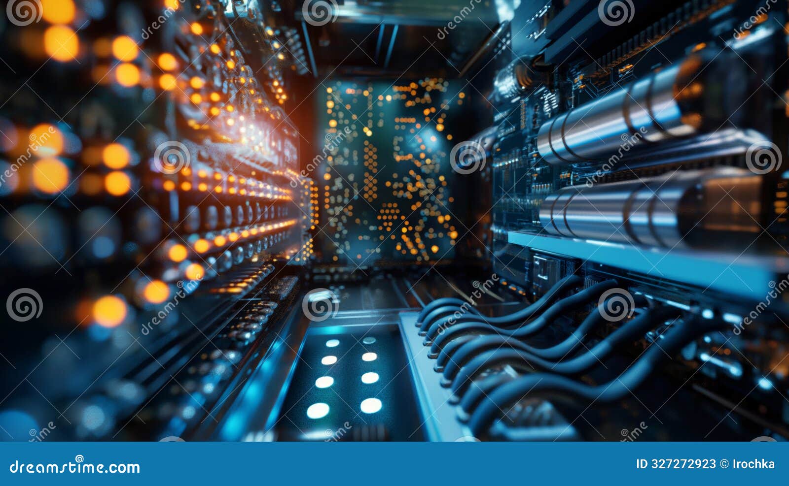 Robotic Hand Interacting with Control Panel Stock Image - Image of ...
