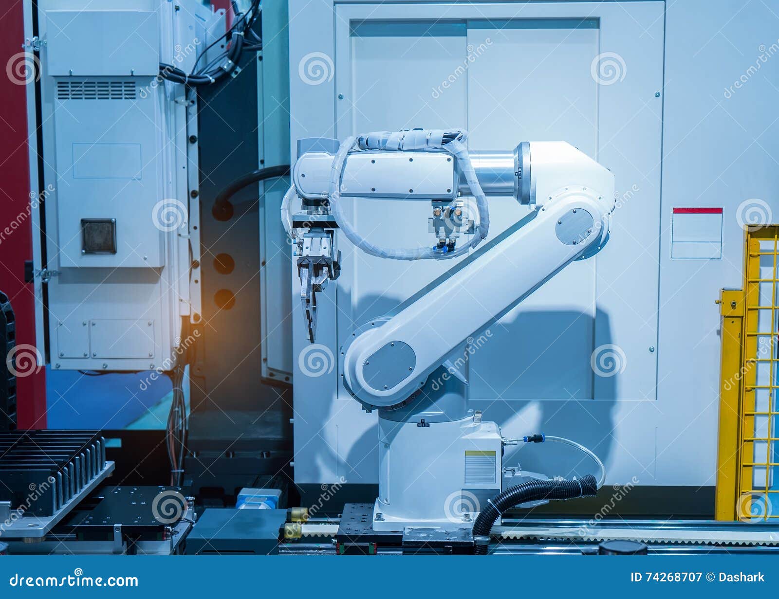 Robotic Hand Machine Tool at Industrial Factory Stock Image - Image of ...