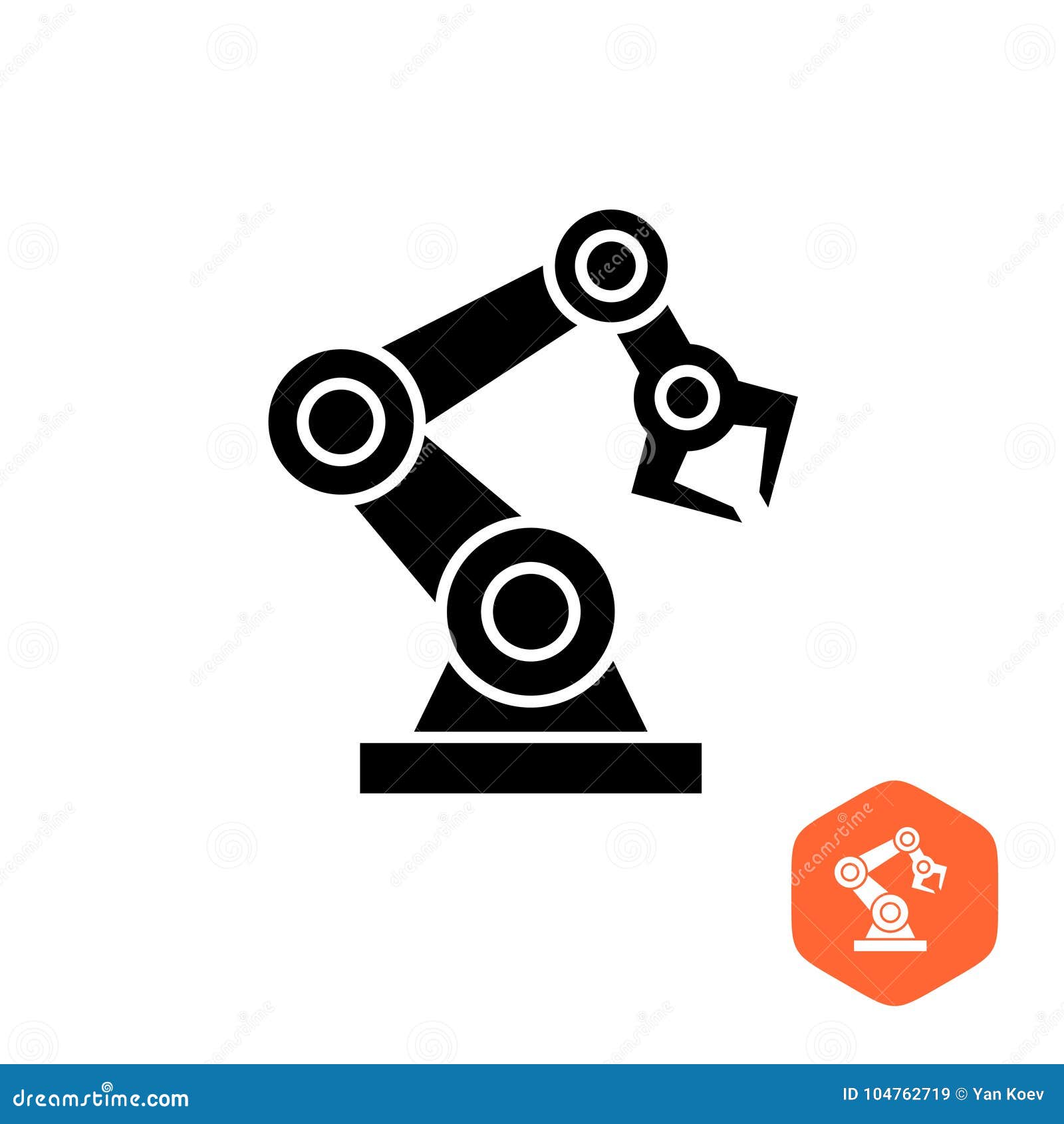 Robotic Hand Manipulator Black Silhouette Symbol Icon. Stock Vector ... Robotic Hand Manipulator Black Silhouette Symbol Icon. Stock Vector ...