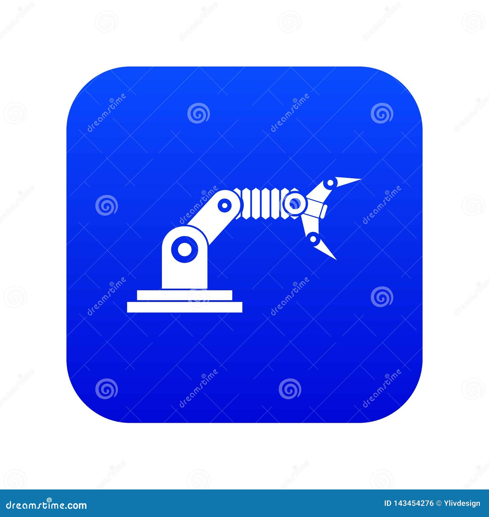 Robotic Hand Manipulator Icon Digital Blue Stock Vector - Illustration ...