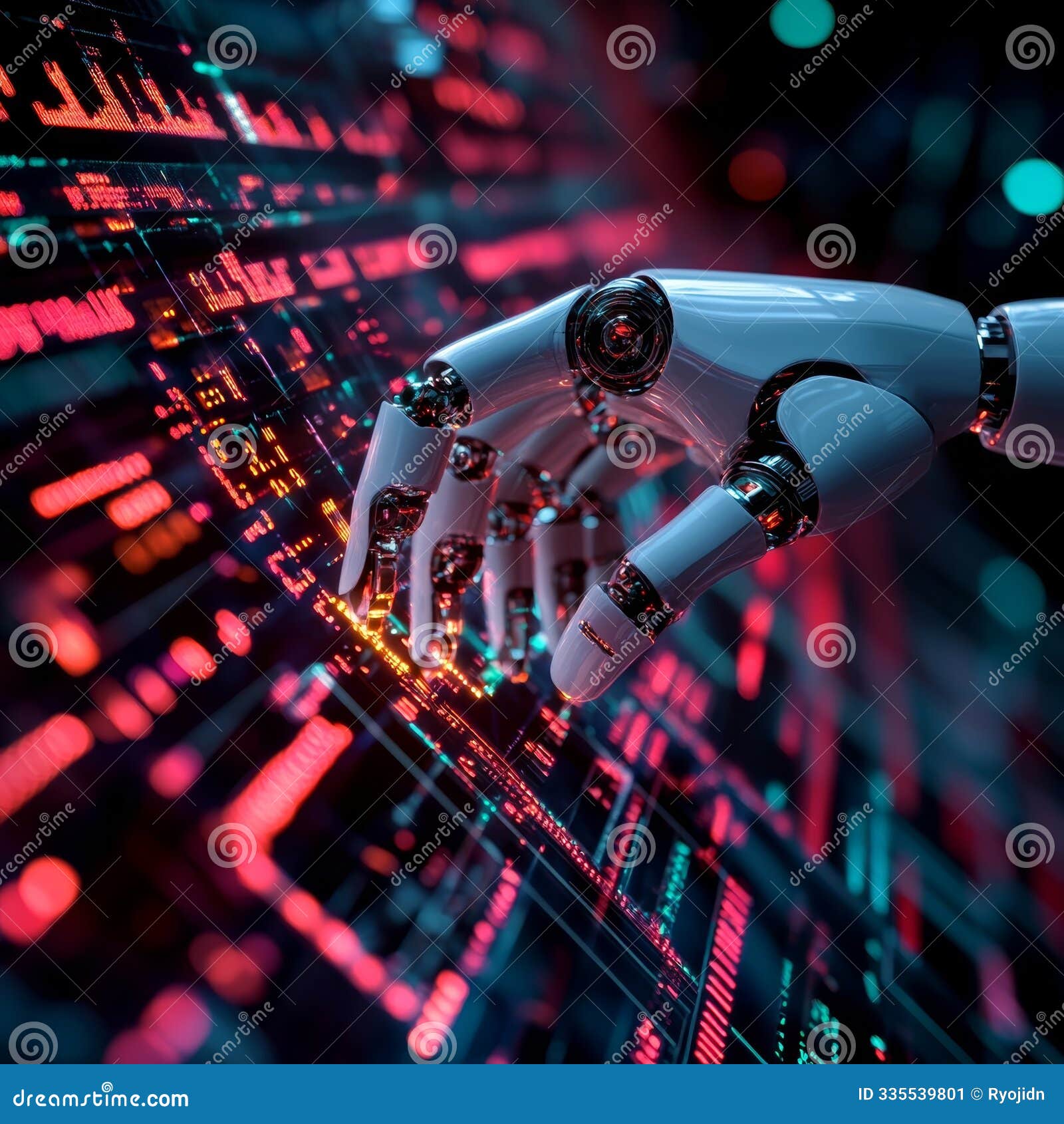 Robotic Interface stock illustration. Illustration of learning - 335539801