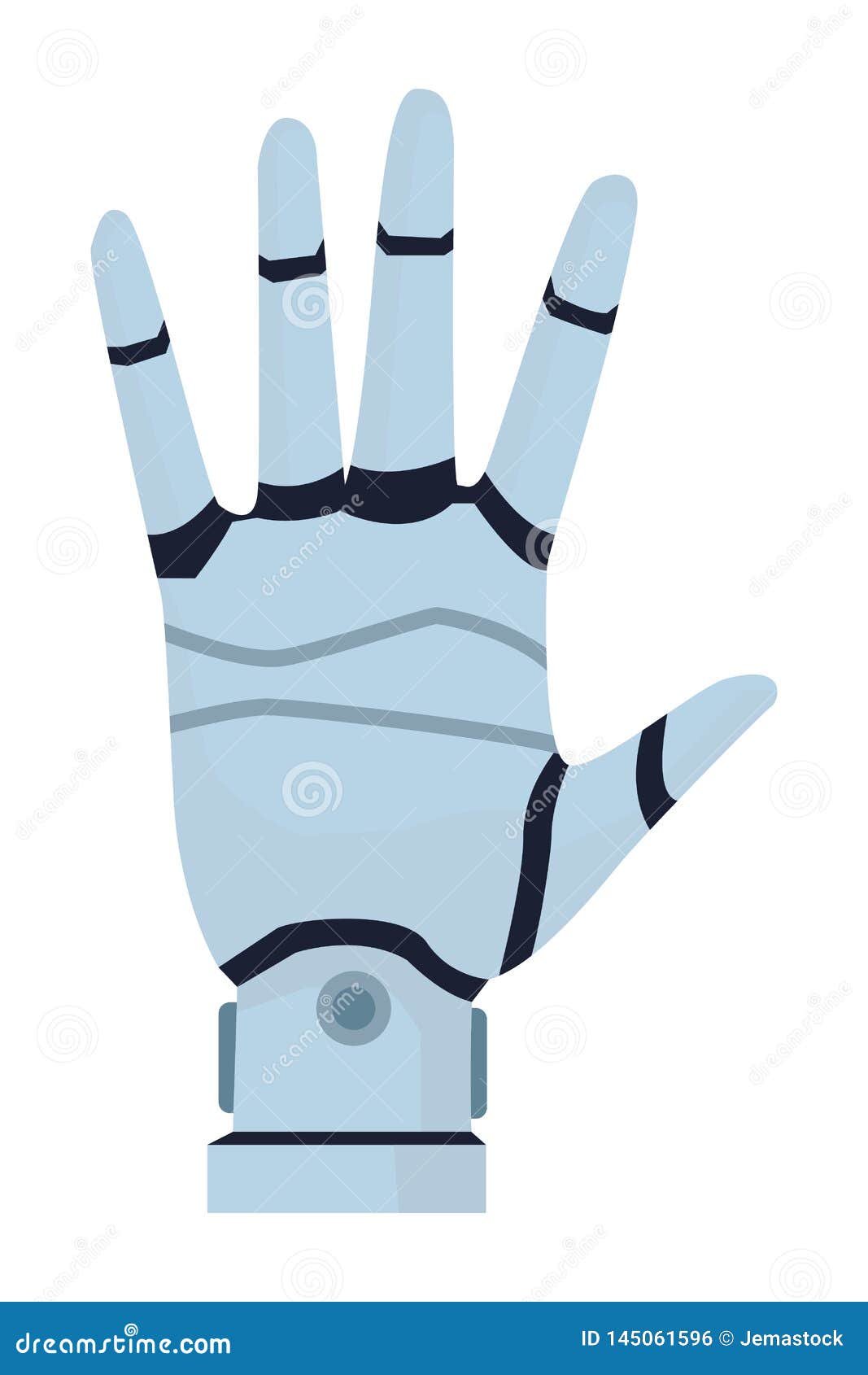 Robotic hand open stock vector. Illustration of intelligence - 145061596