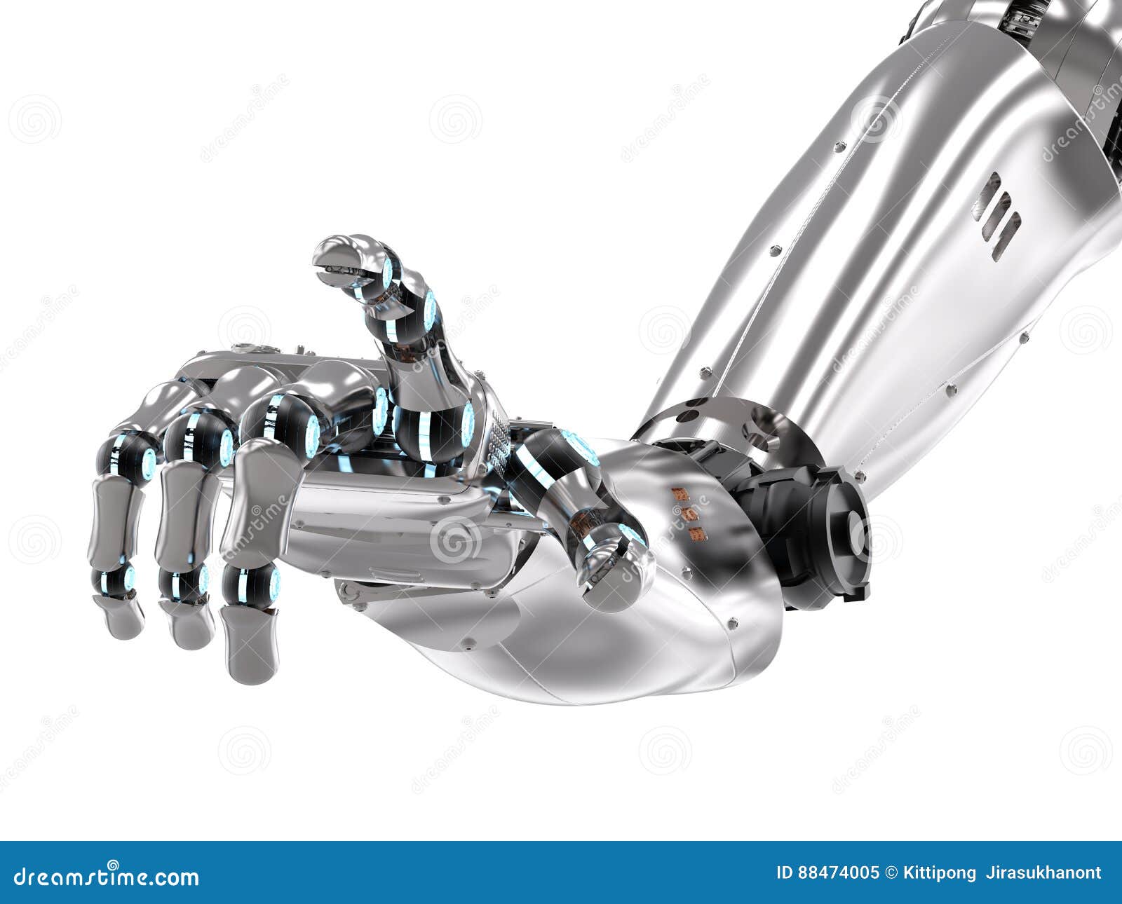 Robotic hand pointing stock image. Image of cyborg, finger - 88474005