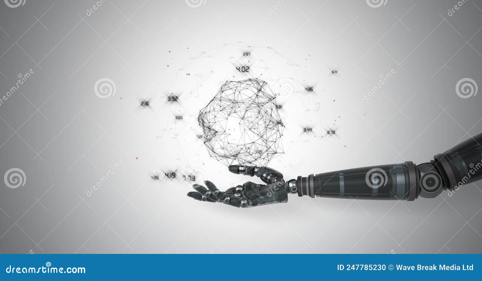 Robotic Arm Presenting ,450 Revenue Growth Chart Royalty-Free Stock ...