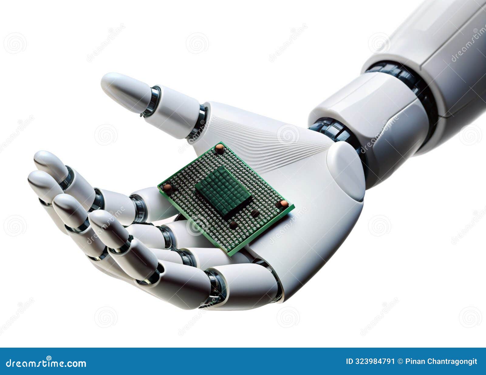 Robotic hand-004 stock illustration. Illustration of mechanical - 323984791