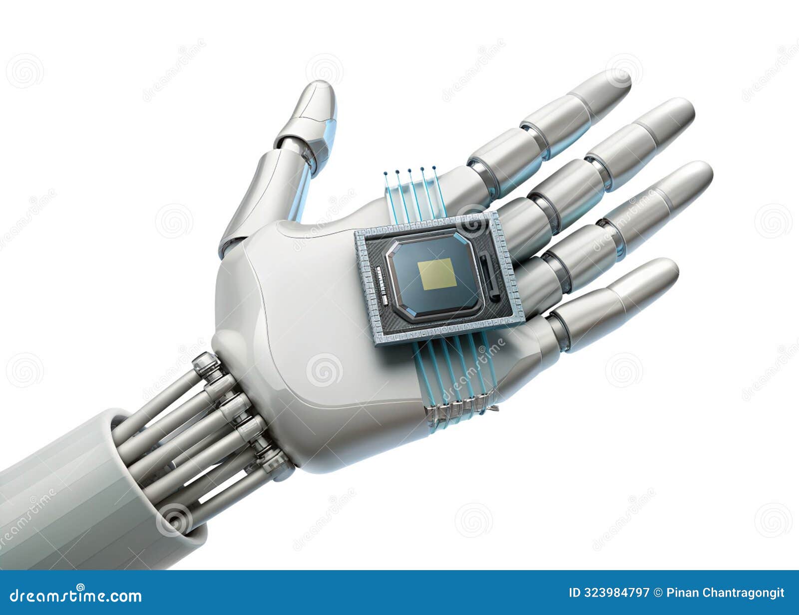 Robotic hand-007 stock illustration. Illustration of electronics ...