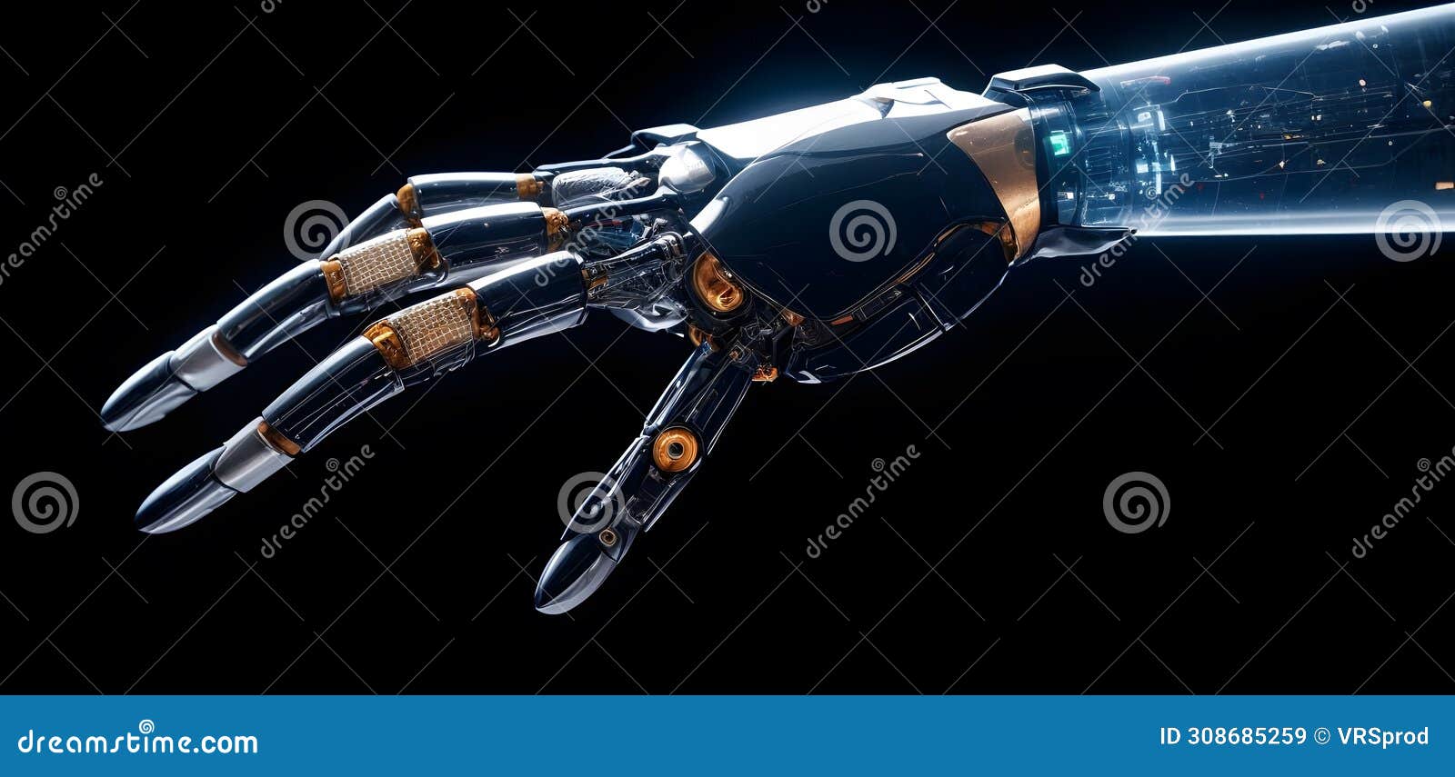 Advanced Robotic Hand Technology Stock Image - Image of technology ...