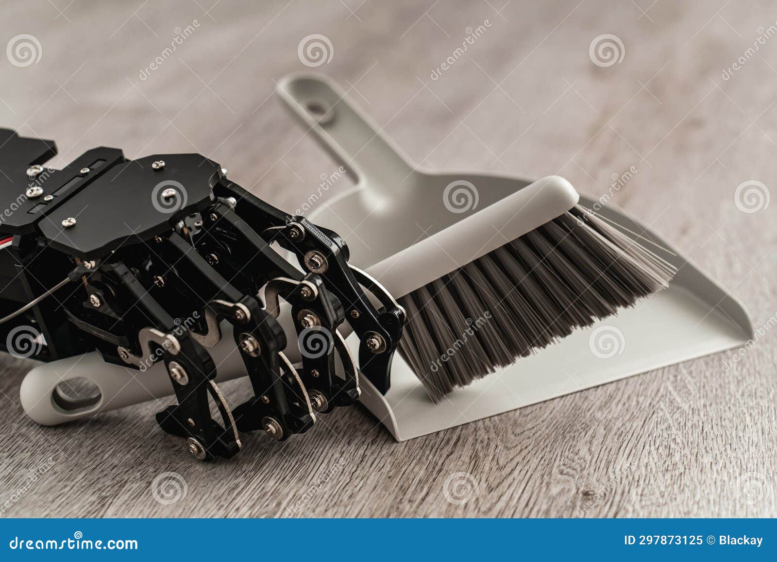 Robotic Hand Skillfully Using a Dustpan and Brush To Sweep the Floor ...