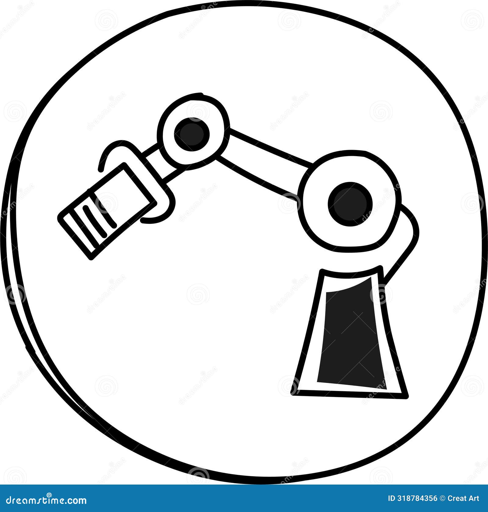 Robotic Hand Technology Icon Doodle Art Stock Vector - Illustration of ...
