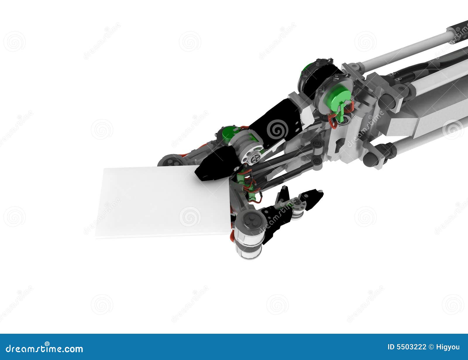 Robotic Hand, White Card stock illustration. Illustration of ...