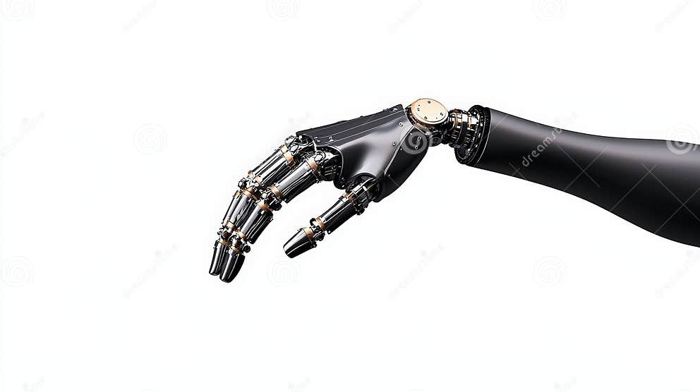 Robotic Hand on White Isolate Background Stock Illustration ...