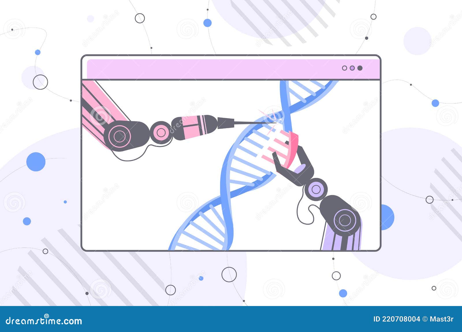 Robotic Hands Working with DNA Robot Making Experiment in Lab DNA ...