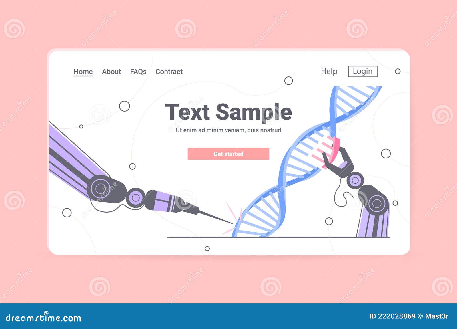 Robotic Hands Working with DNA Robot Making Experiment in Lab DNA ...