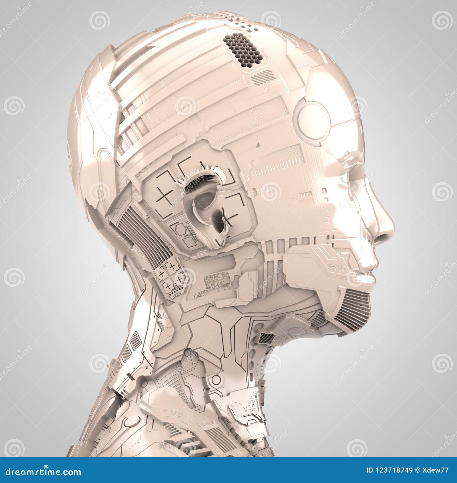Artificial Intelligence and Robotics Stock Illustration - Illustration ...