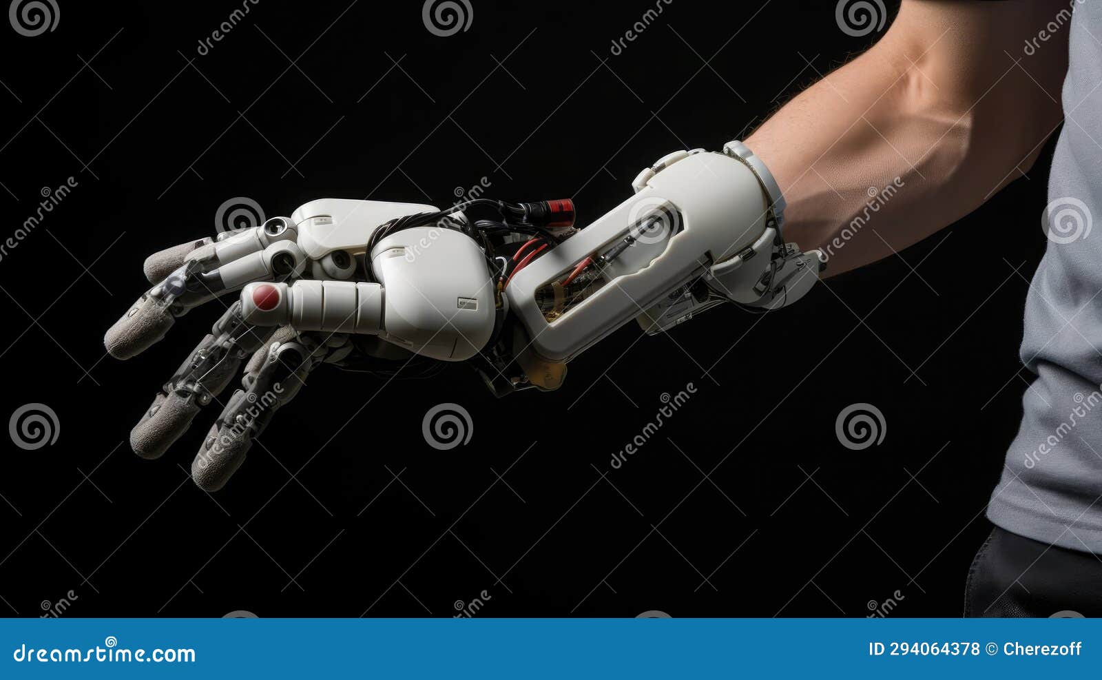 Robotic Human Hand. Prosthesis Stock Illustration - Illustration of technology, human: 294064378