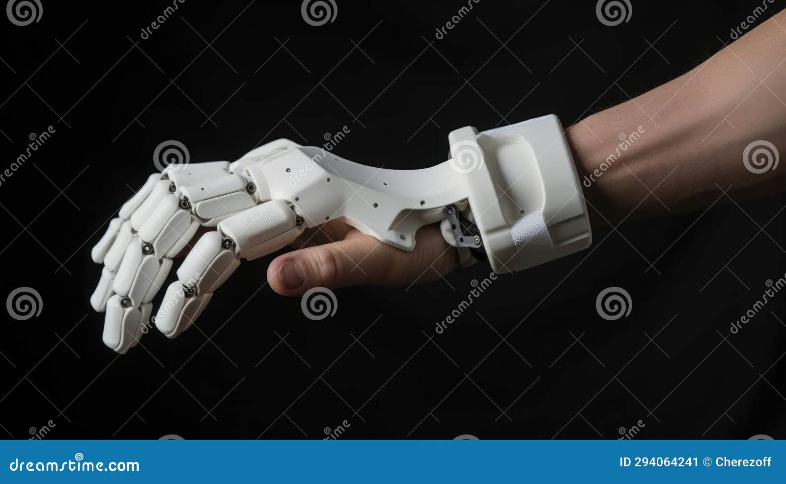 Robotic Human Hand. Prosthesis Stock Illustration - Illustration of ...